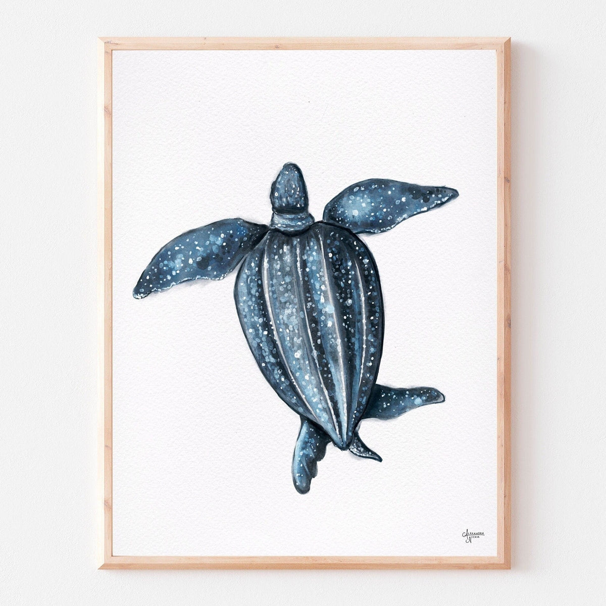 Leatherback Sea Turtle Print by coastal artist Alexandra Nicole ...